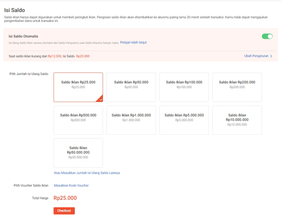 Penggunaan & Isi Saldo Iklan Shopee | Iklanku Indonesia