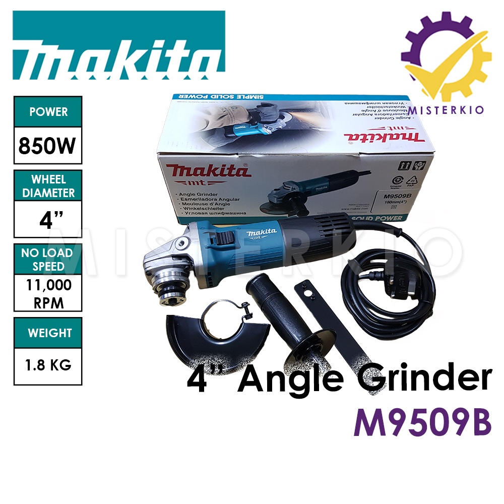Makita M9509B 100mm 4" Angle Grinder 850W | Shopee Singapore