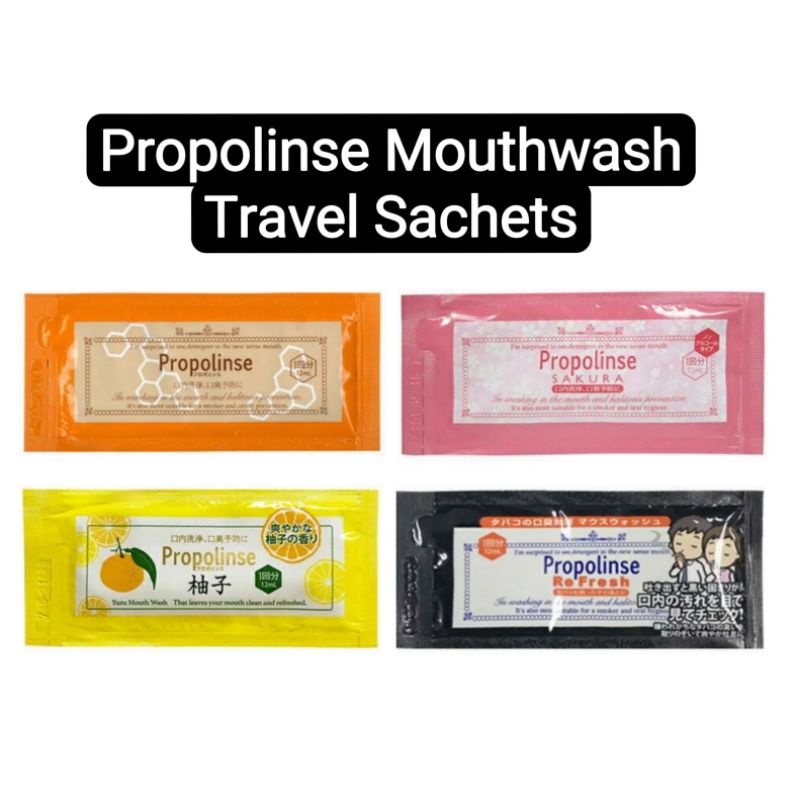 Propolinse Japan Propolis Mouthwash Travel Sachet Sample 12ml ...