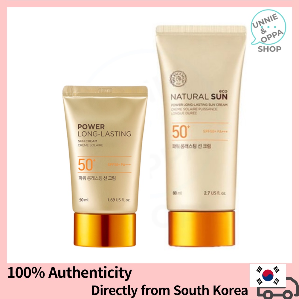 [The FACE Shop] Power Long-Lasting Sun Cream SPF50+ PA+++ | Shopee ...