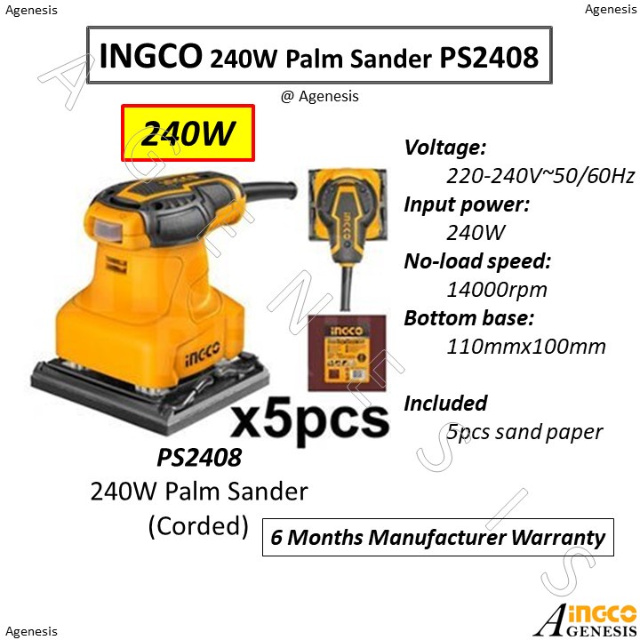 INGCO 240W Palm Sander PS2408 | Shopee Singapore