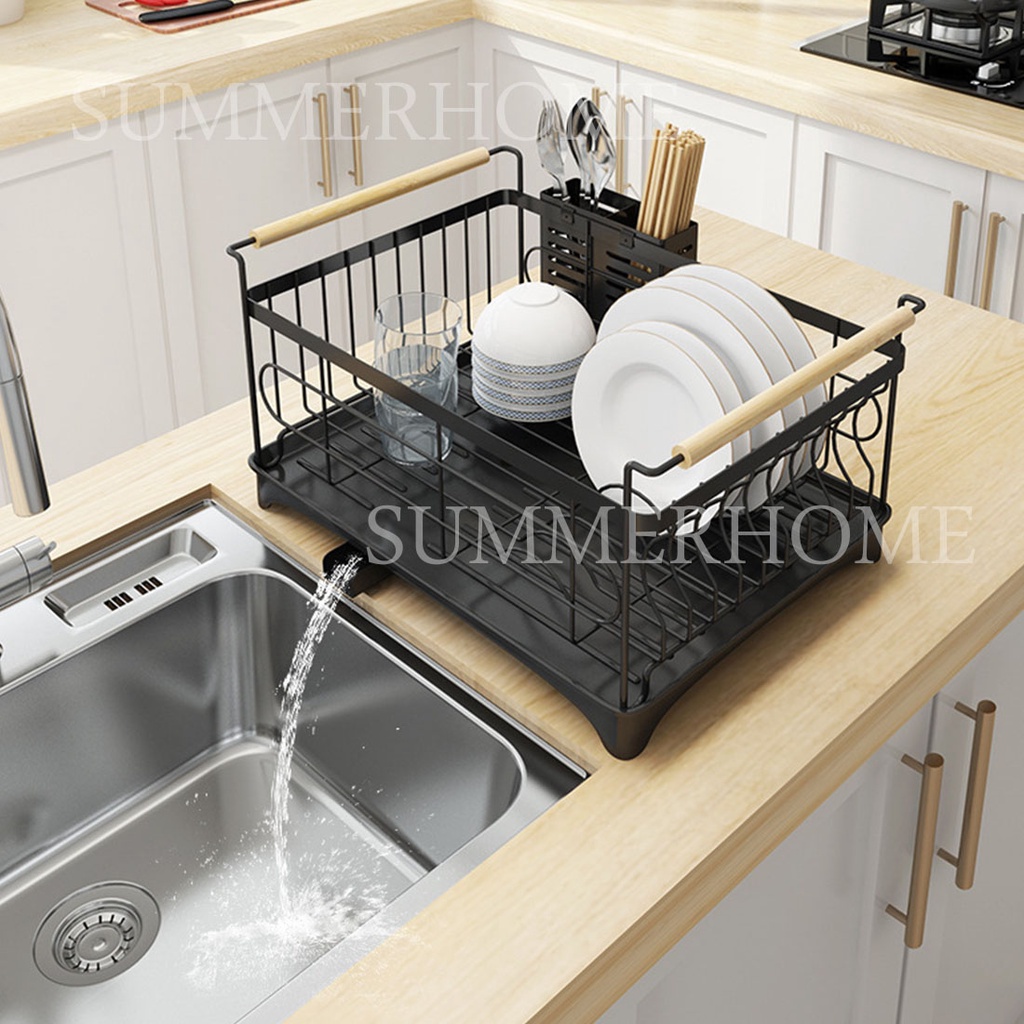 [ Available ] Nordic Style Dish Rack Rak Piggan Dish Drainer Iron ...