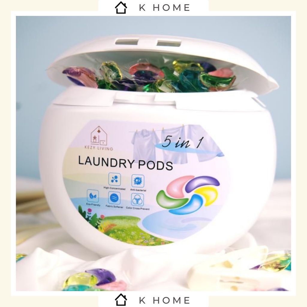 New Upgraded 50pcs 5 in 1 Water Soluble Antibacterial Clean Washing ...