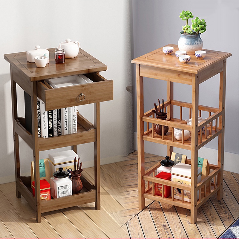 WEILIANG coffee table Solid Wood Side Table Simple Modern Corner Table ...