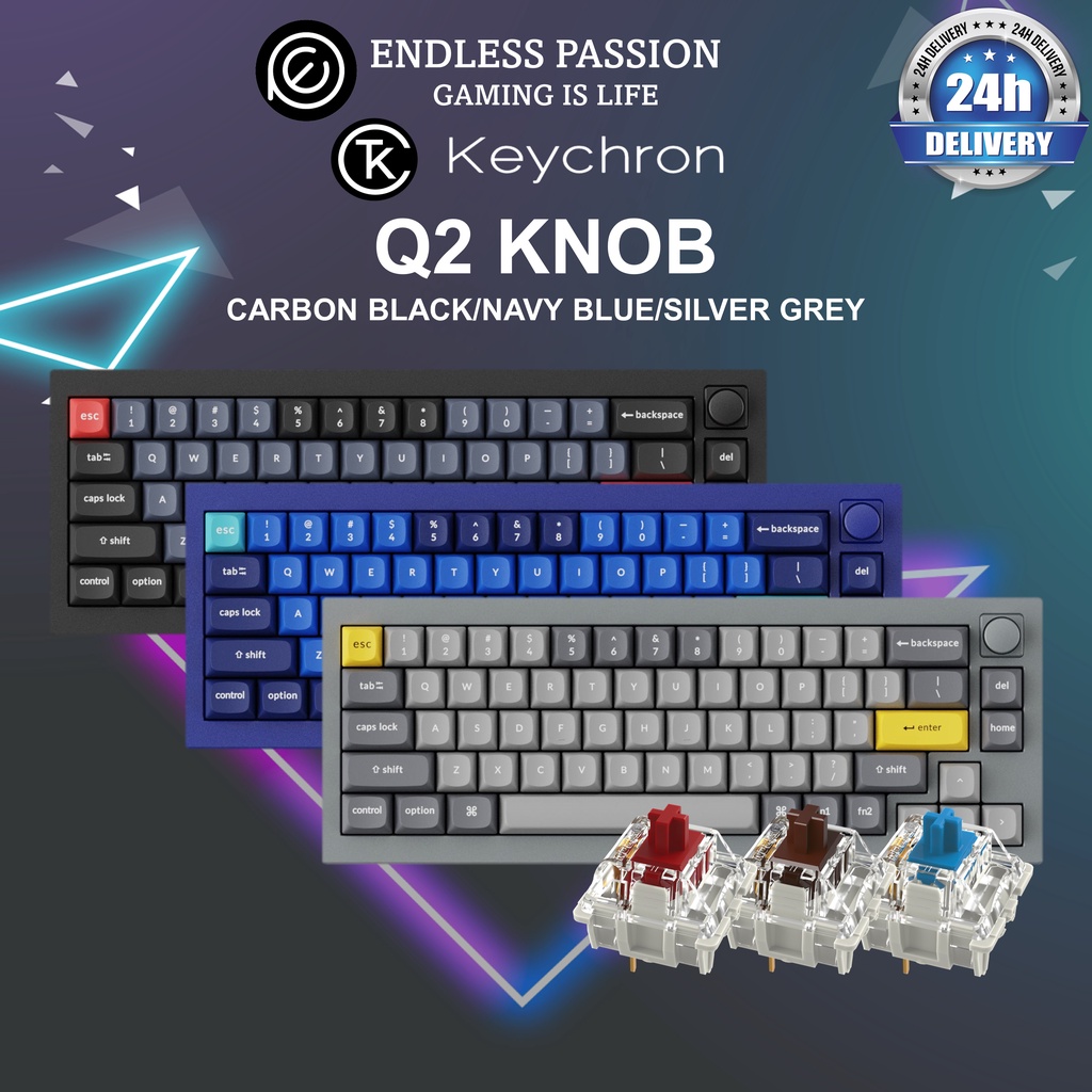 Keychron Q2 Knob QMK 65% Mechanical Keyboard | Shopee Singapore