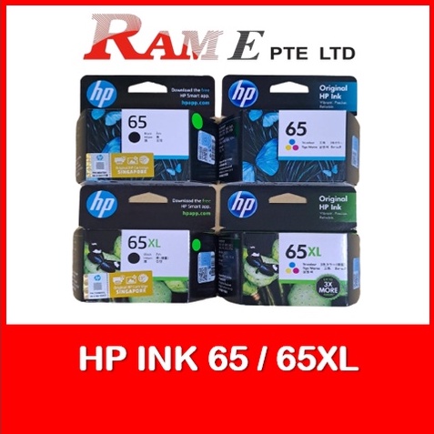 [ORIGINAL] HP 65 / 65XL Black Tri-color Ink Cartridge | Shopee Singapore