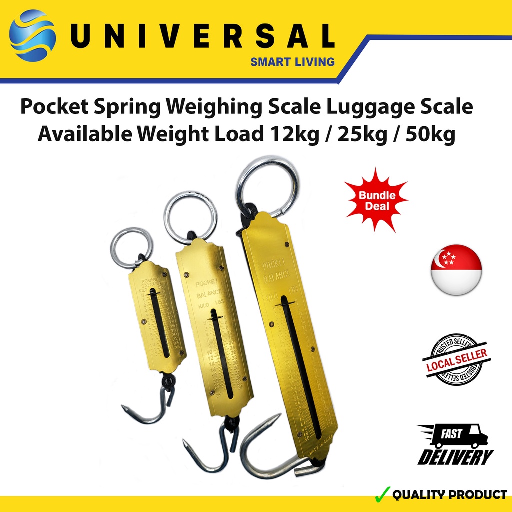 [SG SHOP SELLER] Pocket Spring Weighing Scale Luggage Scale Available ...