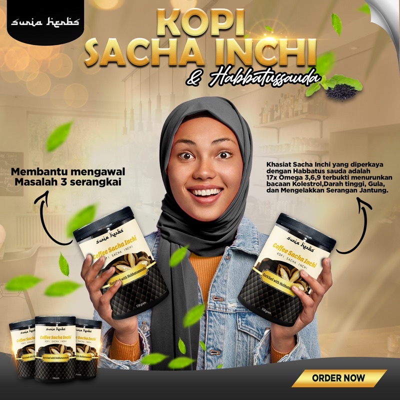 Kopi Sacha Inchi Habbatus Sauda Coffee Sacha Inchi Capsules | Shopee ...
