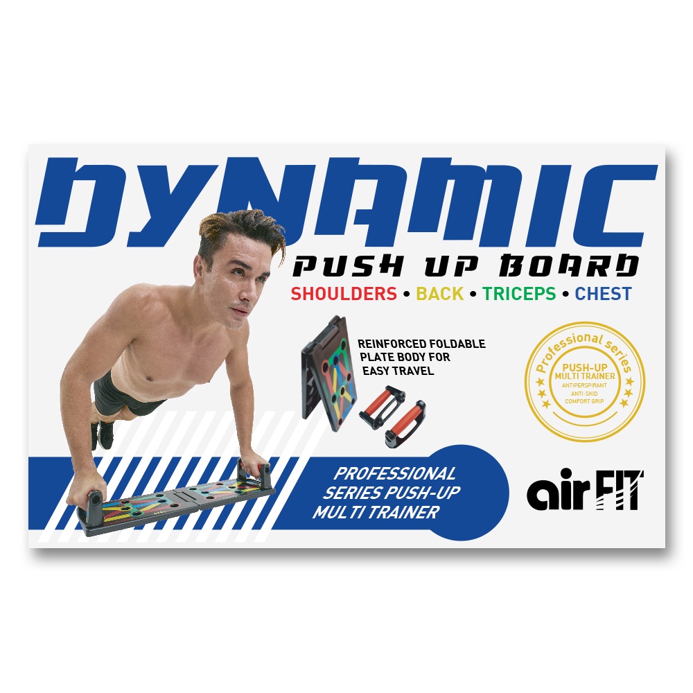 Airfit Dynamic Push Up Board | Pushup Exercise Home Indoor Portable ...