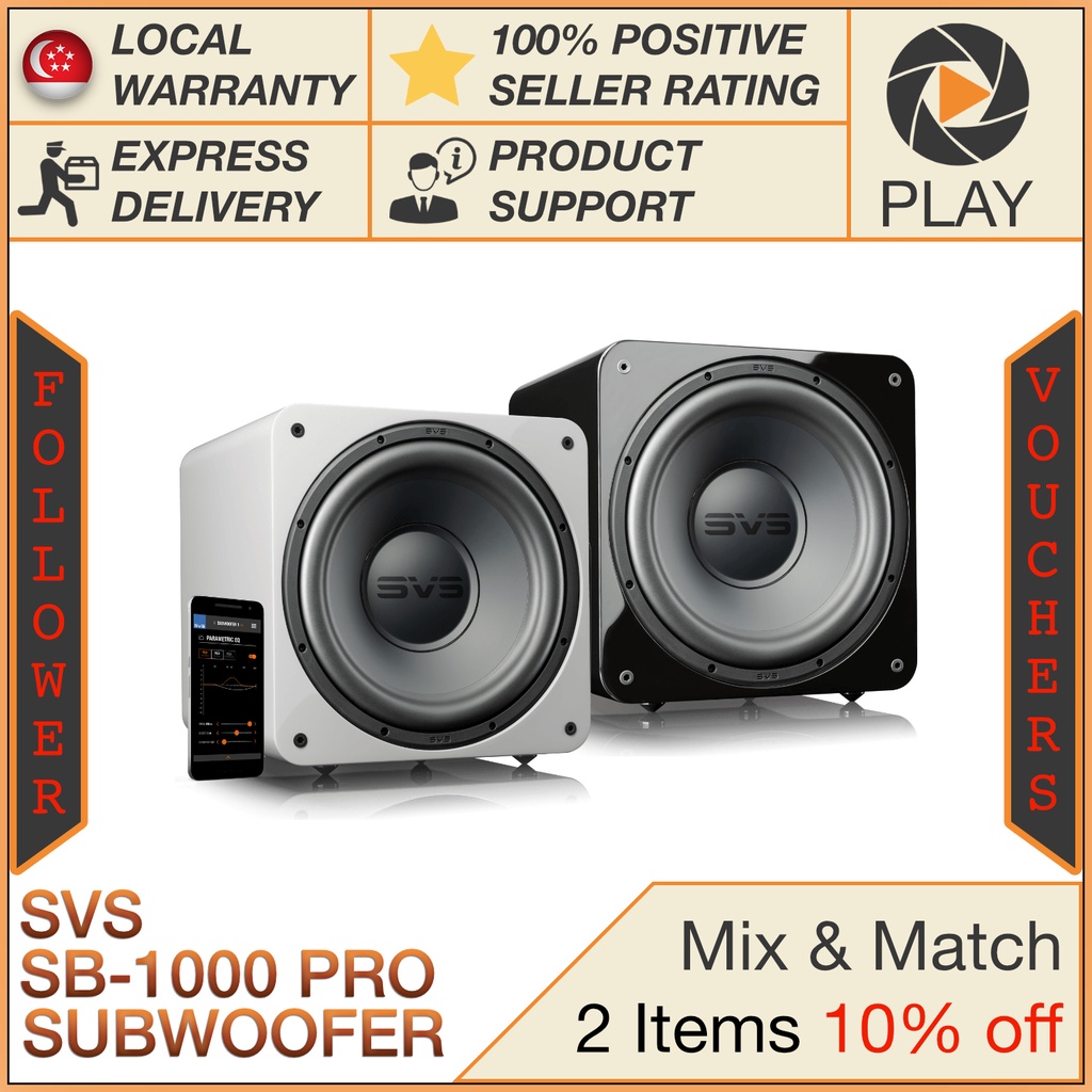 SVS SB1000 Pro Active Subwoofer (SB-1000 pro, sb1000pro, sb-1000pro, sb ...