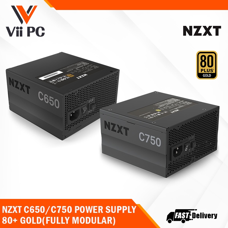 NZXT C650 / C750 PSU - 650 / 750 Watt PSU - 80+ Gold Certified - Fully ...