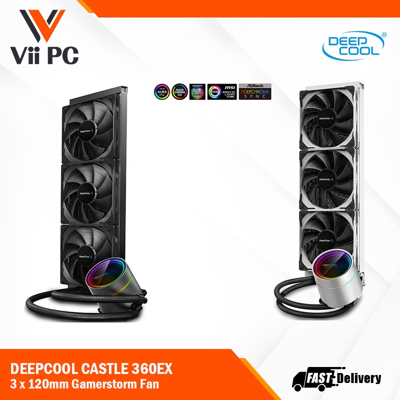 Deepcool Castle 360EX AIO, 360mm Radiator, ARGB XL Pure Copper CPU ...