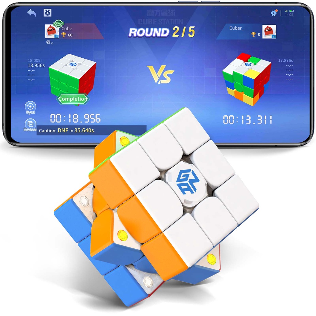 GAN CUBE GAN356 i Carry Stickerless CubeSmart Cube 3x3 Speed Cube ...