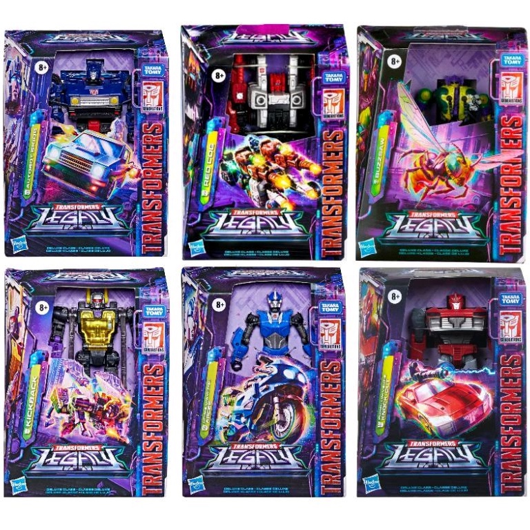 Transformers Legacy Deluxe Knock-out Arcee Kickback Skids Dragstrip Red ...