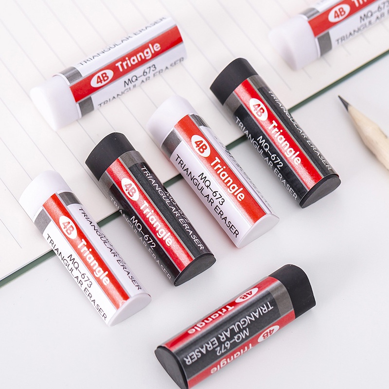 1pcs 4B Triangle Black and White Office Art Special Eraser Less Crumb ...