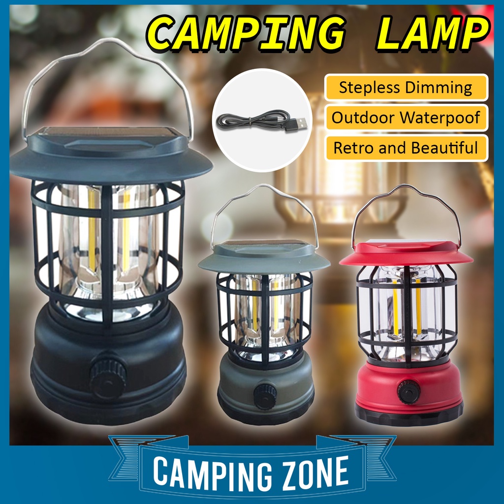 Camping Lamp Camping Light Rechargeable Solar Camping Light Lantern ...