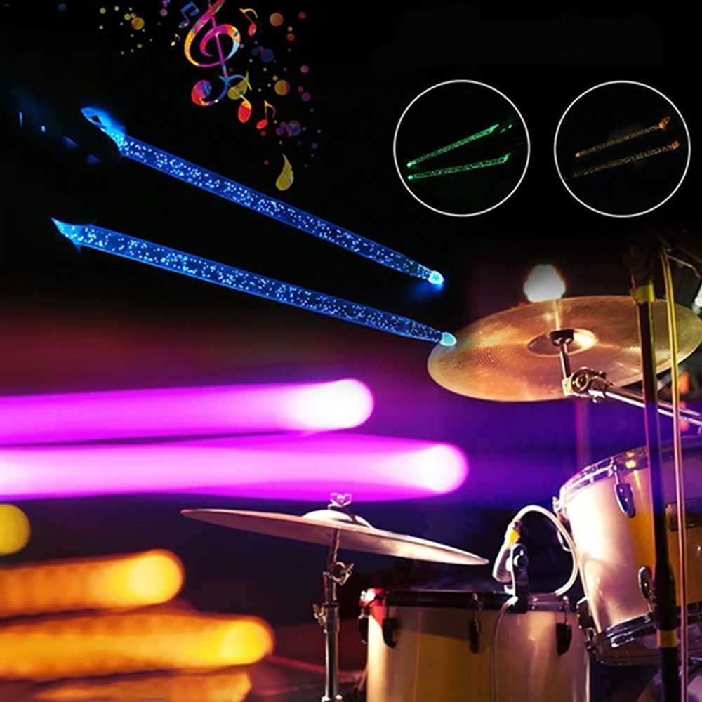 LED Light Up Drumsticks, 1 Pair of Luminous Acrylic Bubbles Glow Drum ...