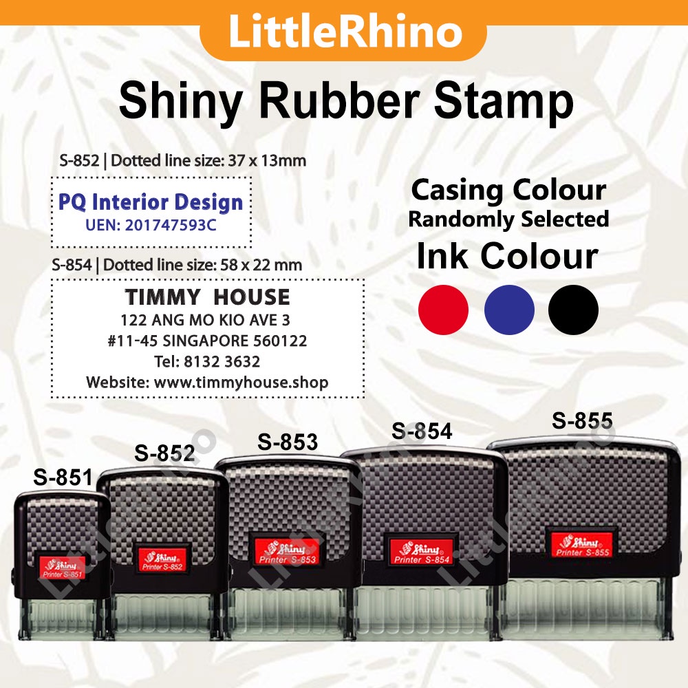Shiny Self-inking Rubber Stamp - New Model ! S851 S852 S853 S854 S855 | Shopee Singapore