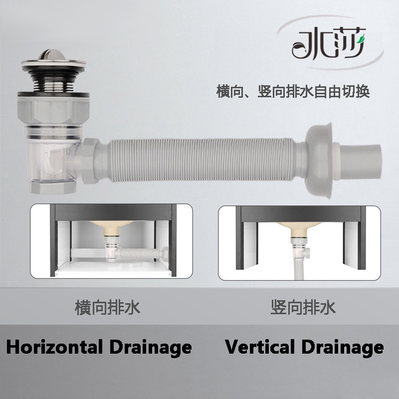 SHUISHA Drain Kit for Bathroom Sinks Flip Flexible Pipe Tube Set Basin ...