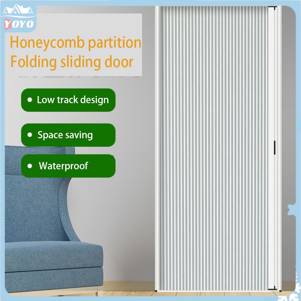 Folding sliding invisible door simple non-perforated honeycomb ...