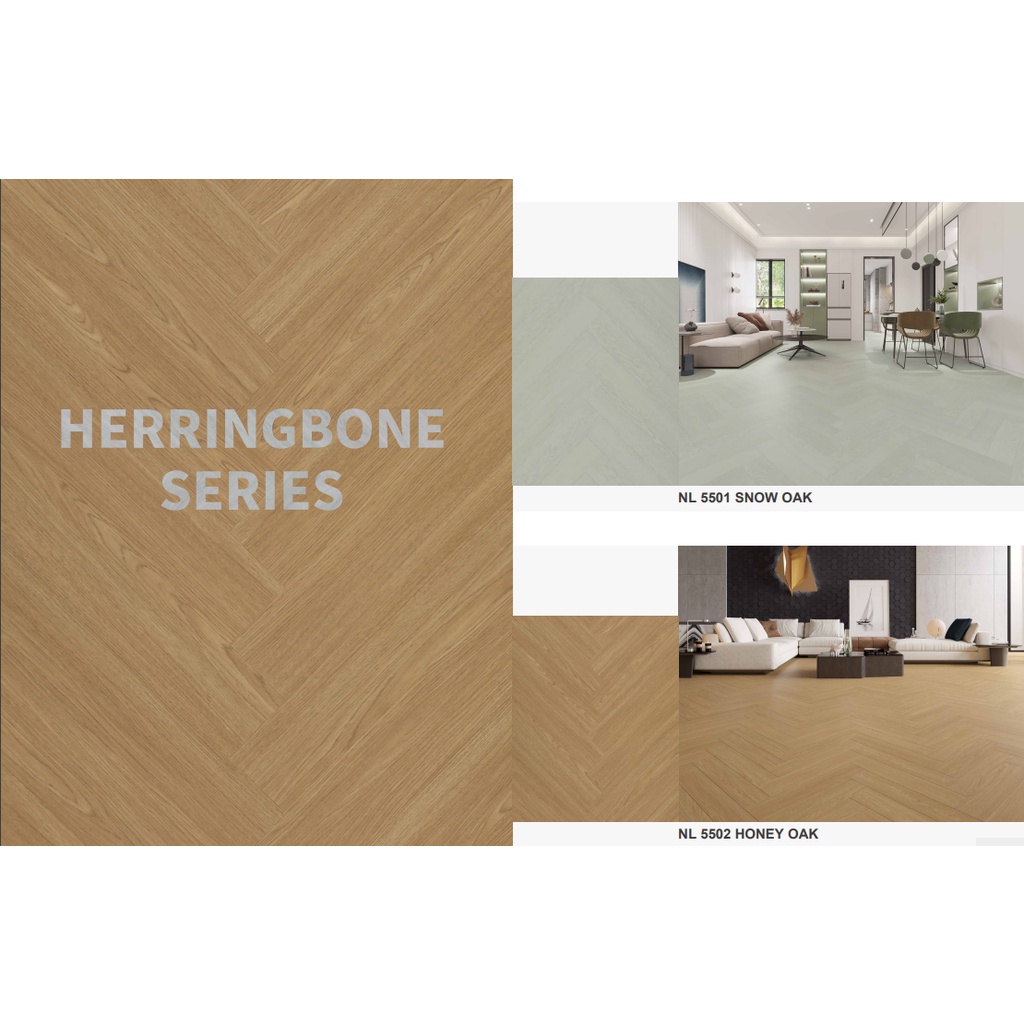 SG Seller 5mm Herringbone Marble LVT Vinyl Flooring German UNICLIC ...