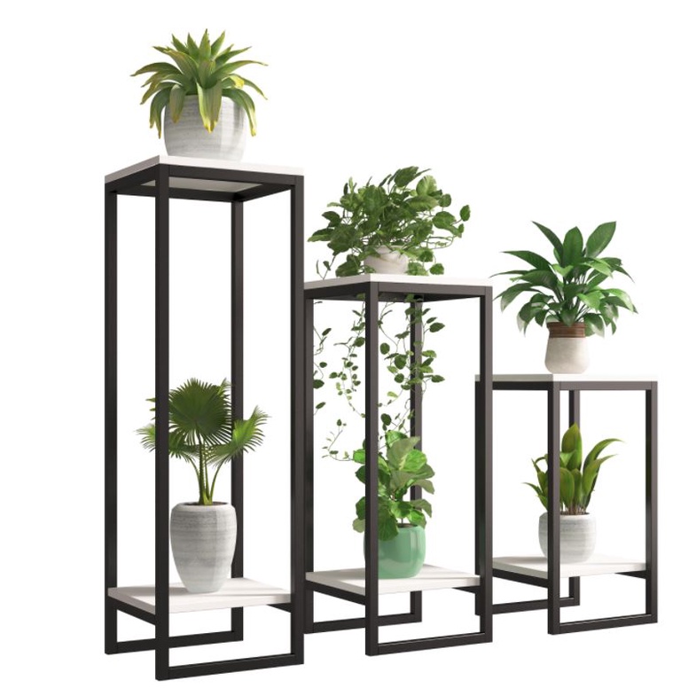 Plant Rack Wooden Plant Stand Stainless Steel Plant Rack Flower Rack ...