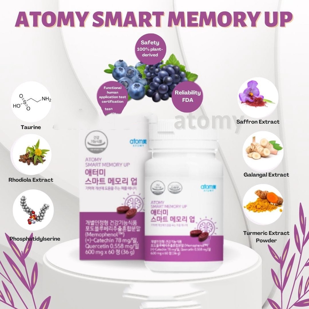 Atomy Smart Memory Up 600mg x 60pcs | Shopee Singapore