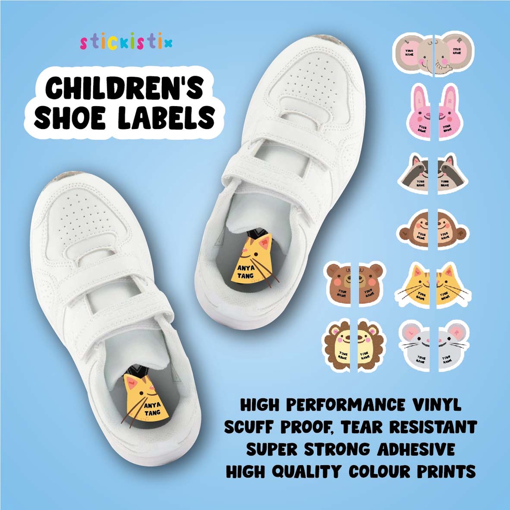 Customised Shoe Labels for Toddlers and Children | Educational | Left ...