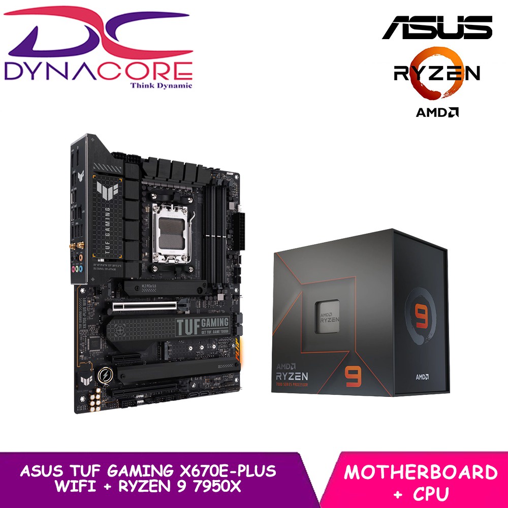 ASUS TUF GAMING X670E-PLUS WIFI + RYZEN 9 7950X BUNDLE | Shopee Singapore
