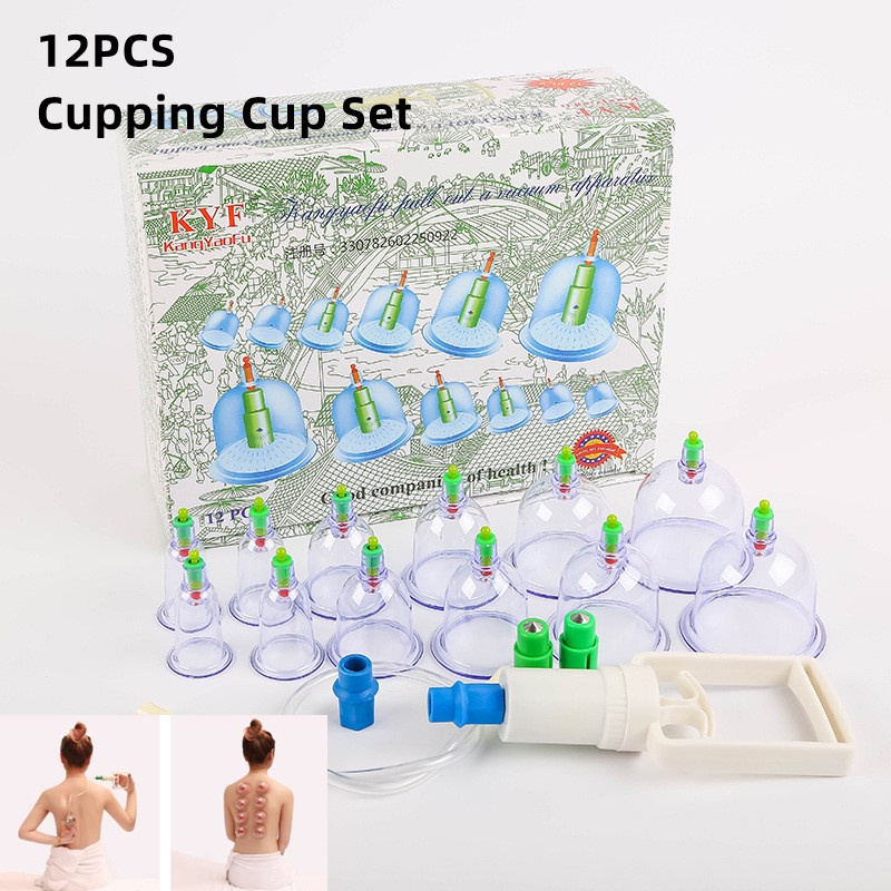 6pcs Chinese Cuppings Glass Cupping Therapy Set Device Cups Massage ...