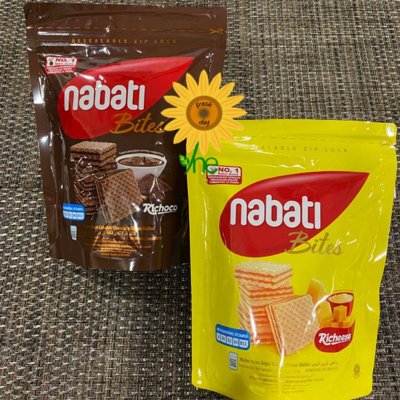 Nabati Bites Richeese / Richoco - Cheese / Chocolate Cream Wafer (112 ...
