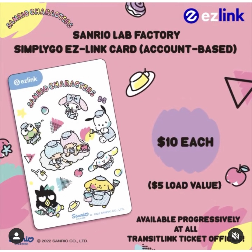 Sanrio Lab Factory SimplyGo EZ-Link card | Shopee Singapore