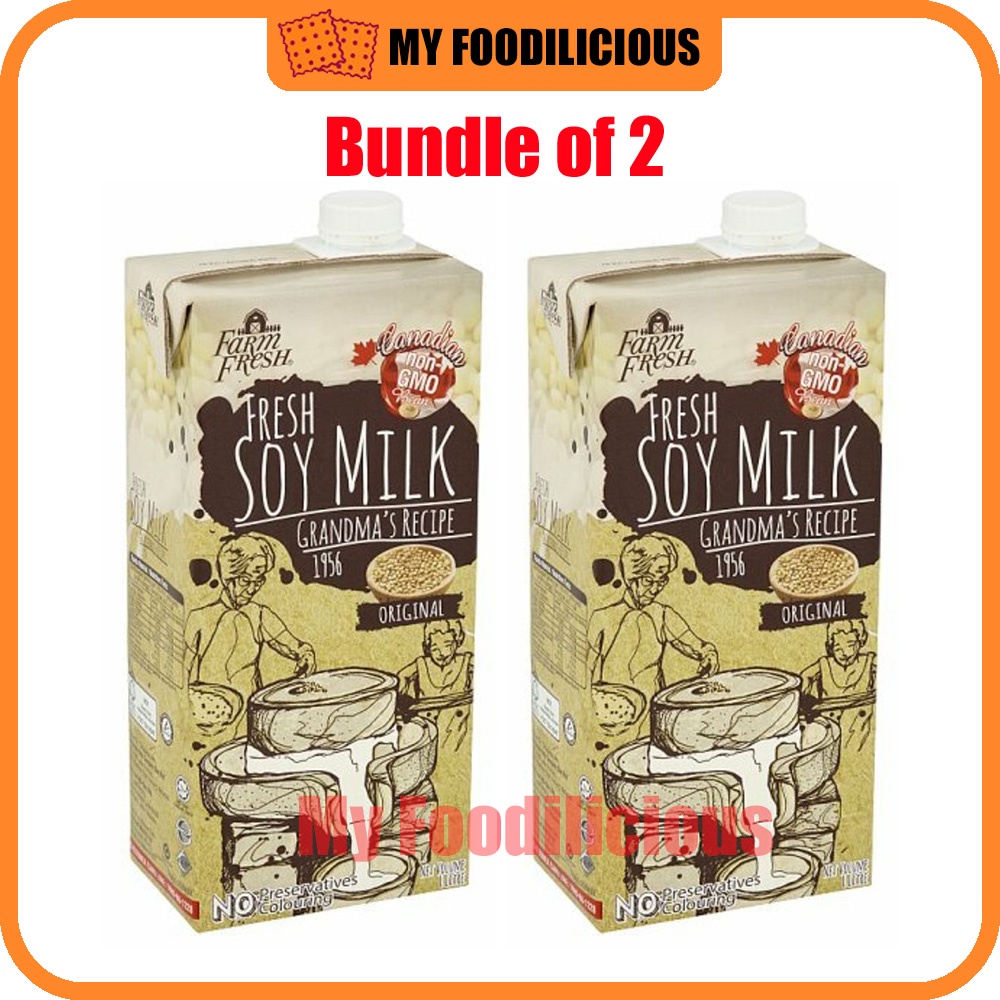 UHT Farm Fresh Original Fresh Soy Milk 1L Susu Soya | Shopee Singapore