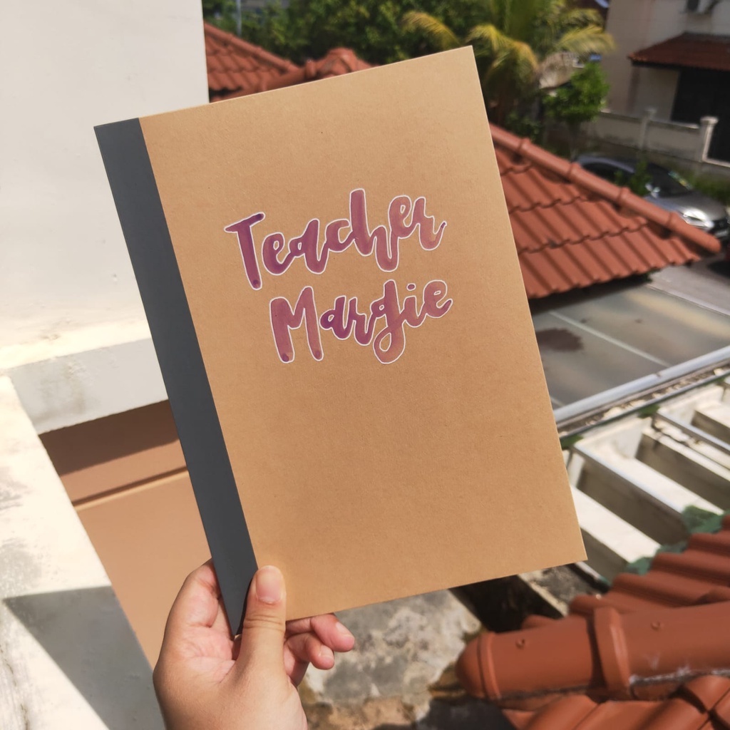 Personalised Gifts Customised Watercolor Brush Lettering Notebooks ...