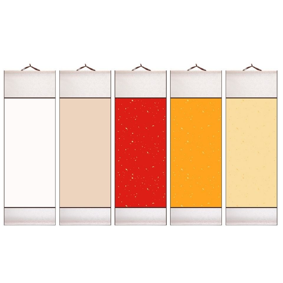Xuan Paper Blank Scroll Vertical Blank Painting Core Hanging Shaft Full ...