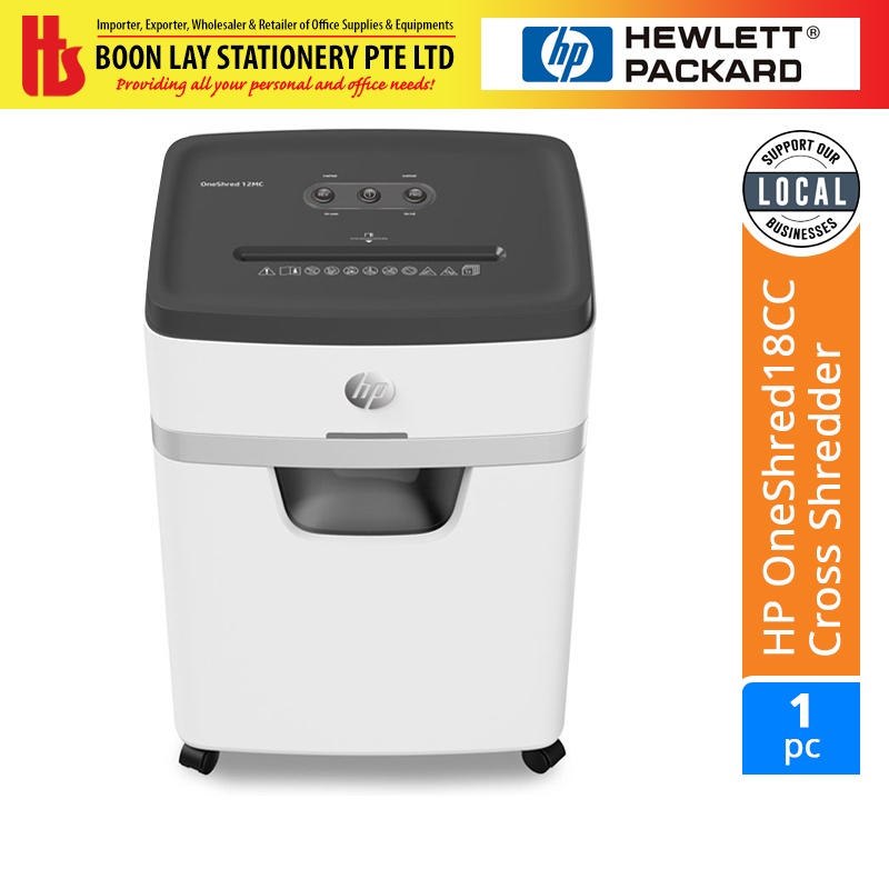 HP OneShred18CC Cross Cut Automatic Document Shredder 25L | Shopee ...