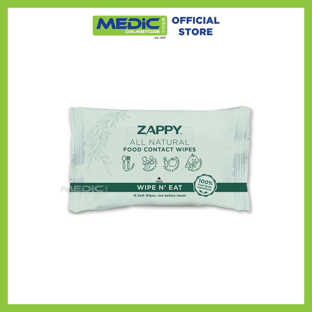 [Bundle of 21] Zappy Food Contact Wipes 15s - By Medic Drugstore ...