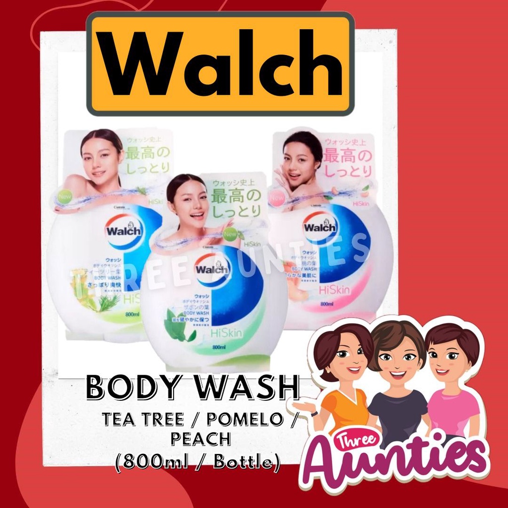 Walch Hiskin Body Wash 800ml - Pomelo/Tea Tree/Peach | Shopee Singapore