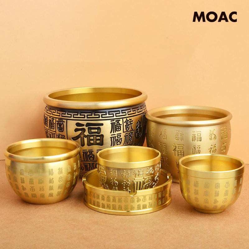 Brass Fengshui Bowl Feng Shui Bai Fu Folk Money Golden for Wealth ...