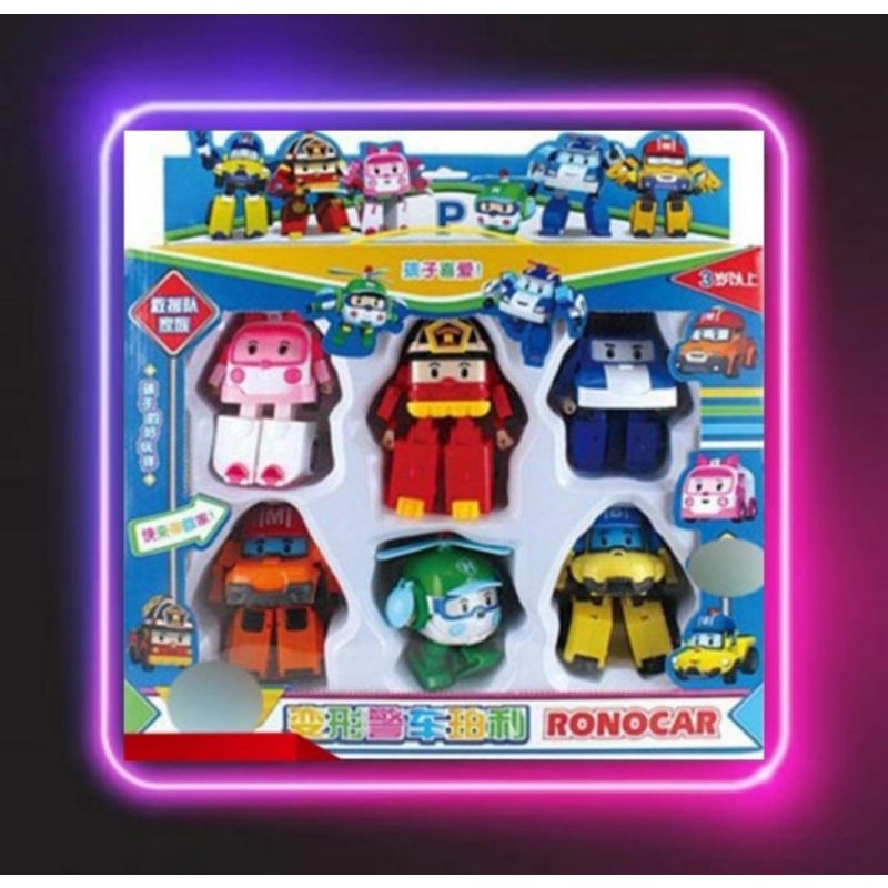 6 in 1 Robocar Poli Transformation Car set | Shopee Singapore