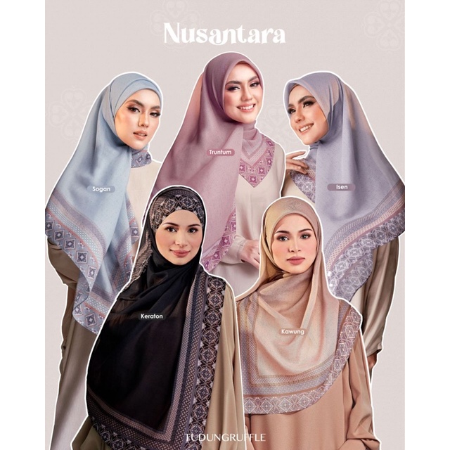 TUDUNG RUFFLE NUSANTARA | BABA NYONYA | ASTELLA | FIORE | MERMAID ...