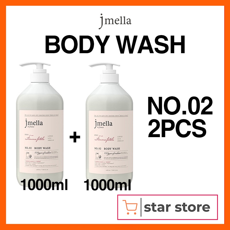 JMELLA IN FRANCE - NO.02 FEMME FATALE BODY WASH 1000ml * 2EA,Korea ...