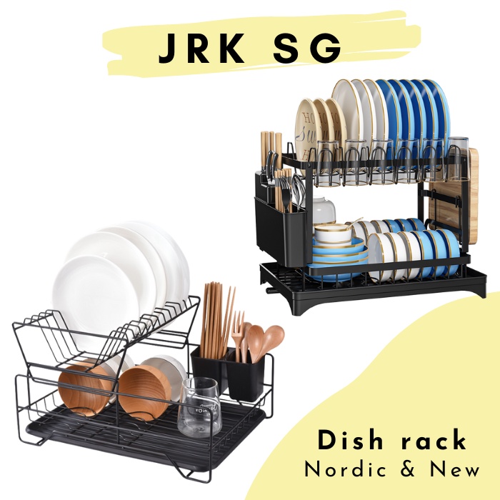 🇸🇬 Nordic Kitchen Drying Dish rack / Minimalist Organizer Furniture ...