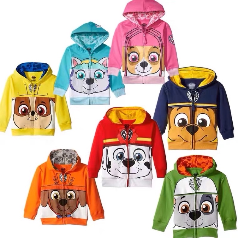 Paw Patrol Skye Everest Marshall Chase Rocky Zuma Rubble Hoodie Jacket ...