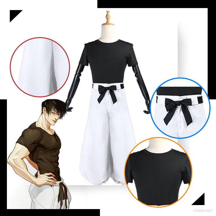 AG Jujutsu Kaisen Fushiguro Toji Cosplay Top Pants Costume Set Anime ...