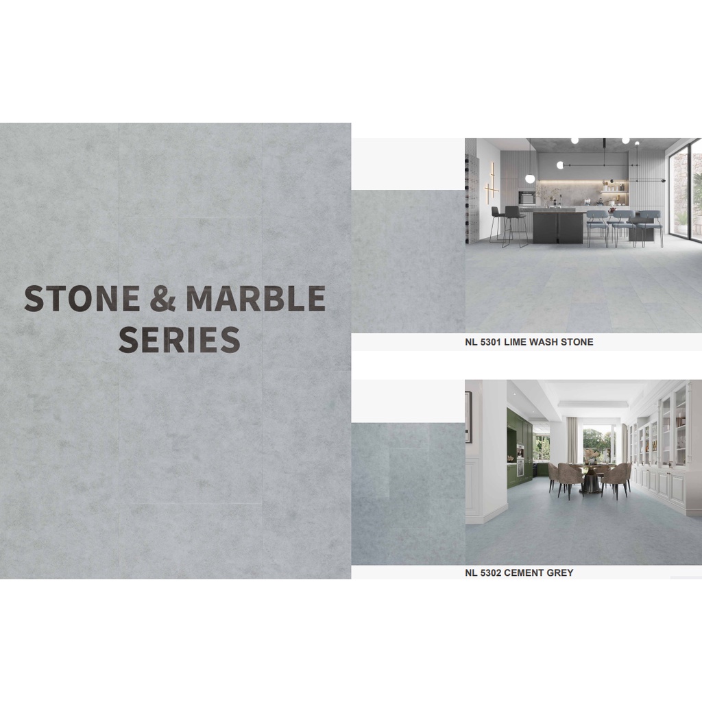 5mm Herringbone Marble Stone LVT Vinyl Flooring German UNICLIC Locking ...