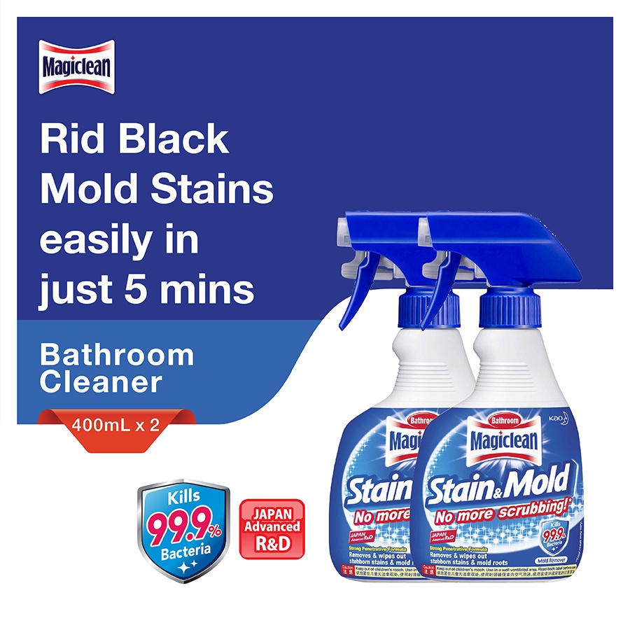 MAGICLEAN Stain and Mold Remover 400ml (Bundle of 2 Bottles) | Shopee ...