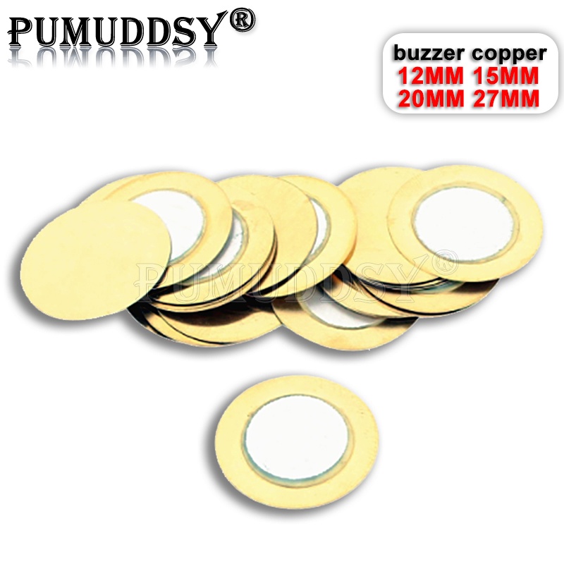 20PCS Piezo Elements Buzzer Sounder Sensor Trigger Drum Disc Copper ...