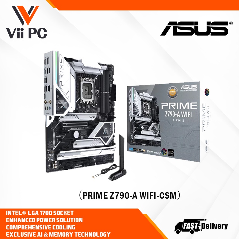 ASUS Prime Z790-A Z790A Z790 A WIFI-CSM LGA 1700 ATX Motherboard, PCIe 5.0/Intel WIFI 6E/ 4xM.2 ...