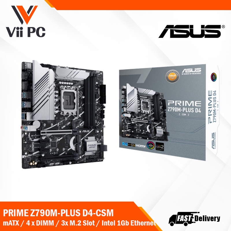 ASUS Prime Z790M-PLUS Z790M PLUS D4-CSM, Intel Z790 LGA 1700 mATX ...